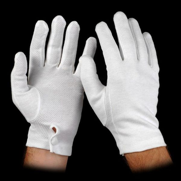Honor Guard Sure Grip Gloves, Snap Wrist, White, XL - Action Bags
