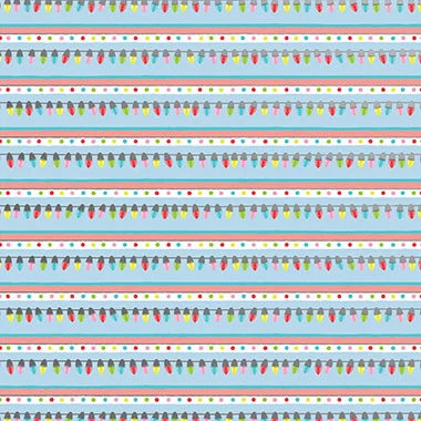 30 in x 208 ft, Holiday Wrapping Paper, Festive Lights - Action Bags