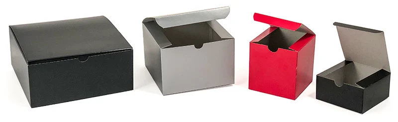 6 x 6 x 4, Gloss Tuck 1 Piece Gift Boxes, Red - Action Bags