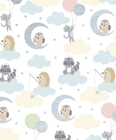 30 in x 208 ft, Baby Wrapping Paper, Sweat Dreams - Action Bags